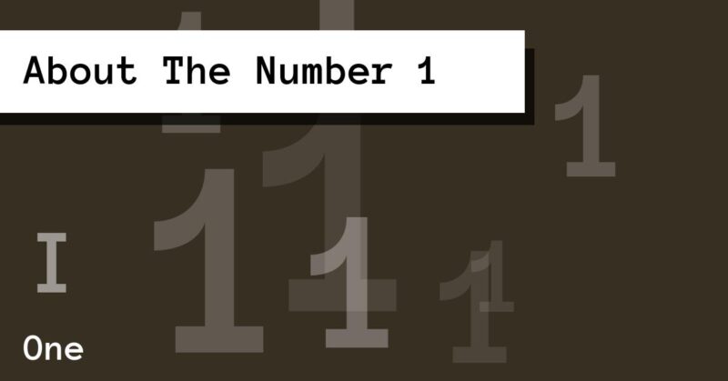 About The Number 1