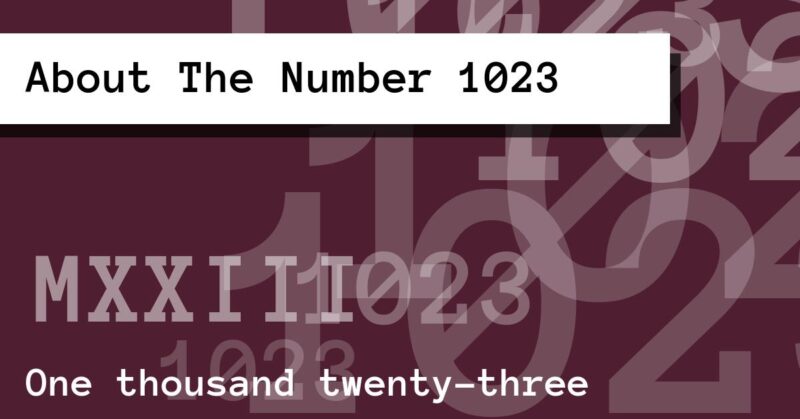 About The Number 1,023