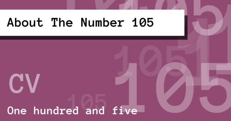 About The Number 105