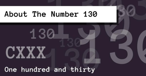 About The Number 130