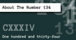About The Number 134
