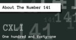 About The Number 141