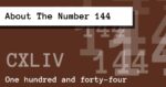 About The Number 144