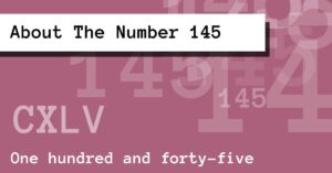 About The Number 145