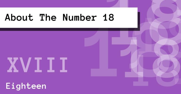 About The Number 18
