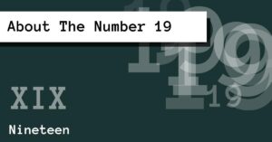 About The Number 19