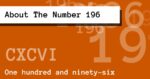 About The Number 196