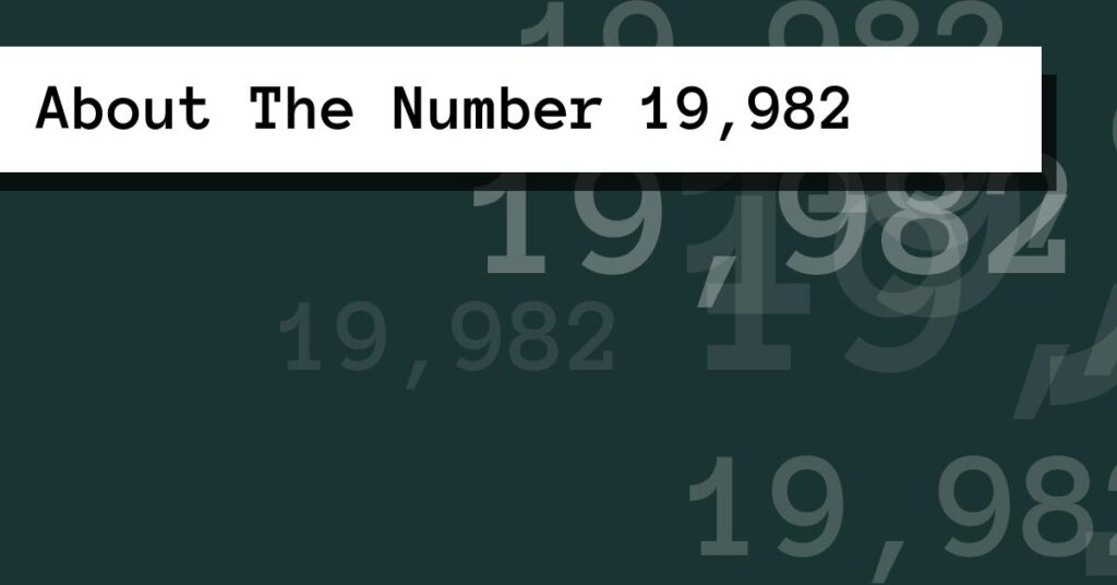 About The Number 19,982