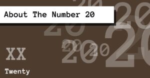 About The Number 20