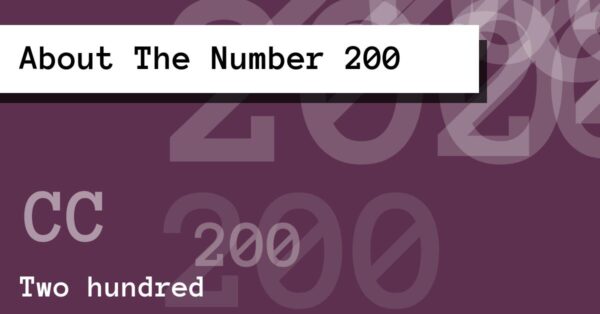 About The Number 200