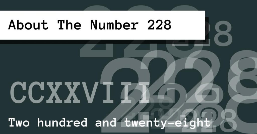 About The Number 228