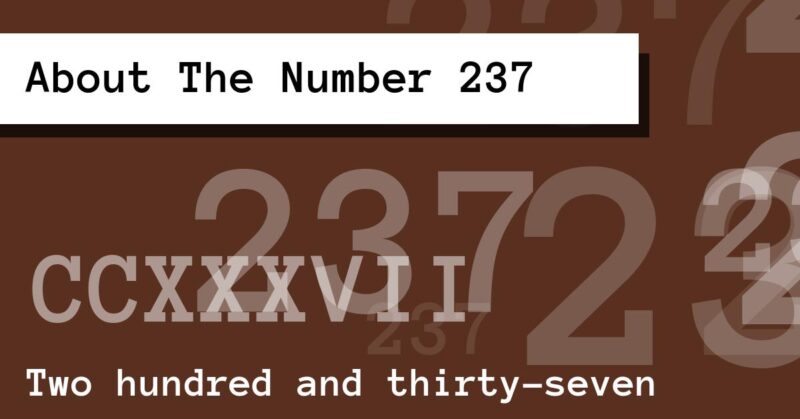 About The Number 237