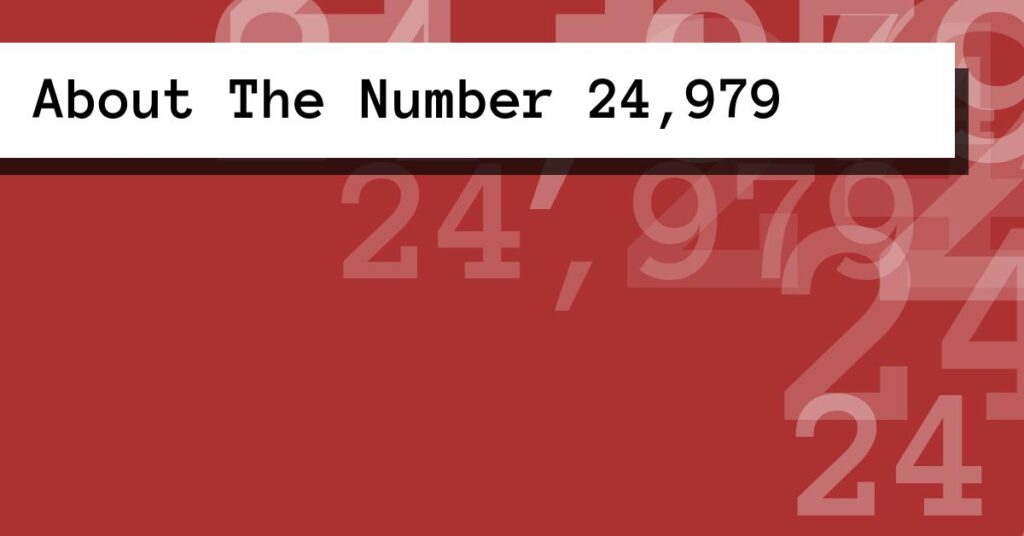 About The Number 24,979