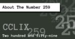 About The Number 259