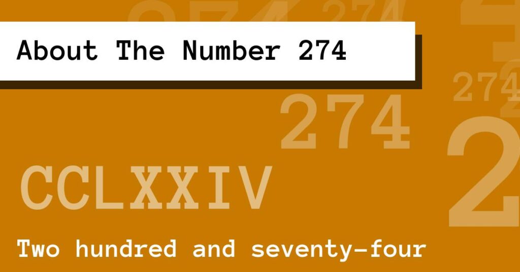 About The Number 274