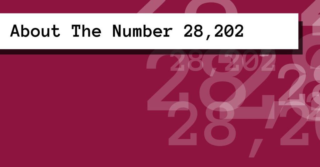 About The Number 28,202