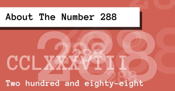 About The Number 288