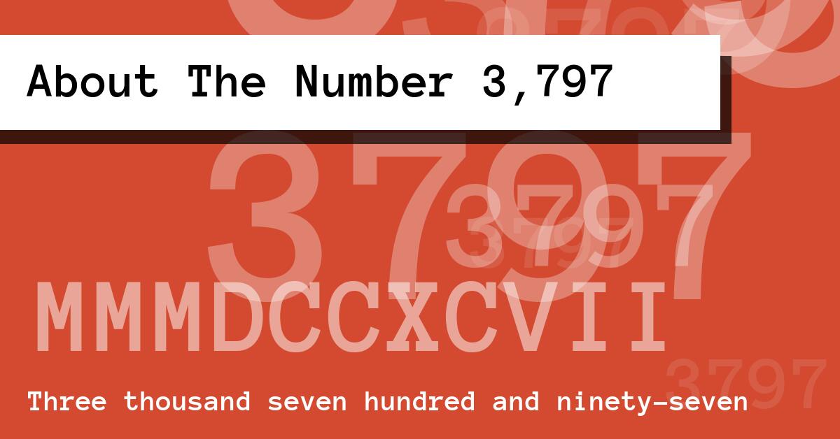 About The Number 3,797