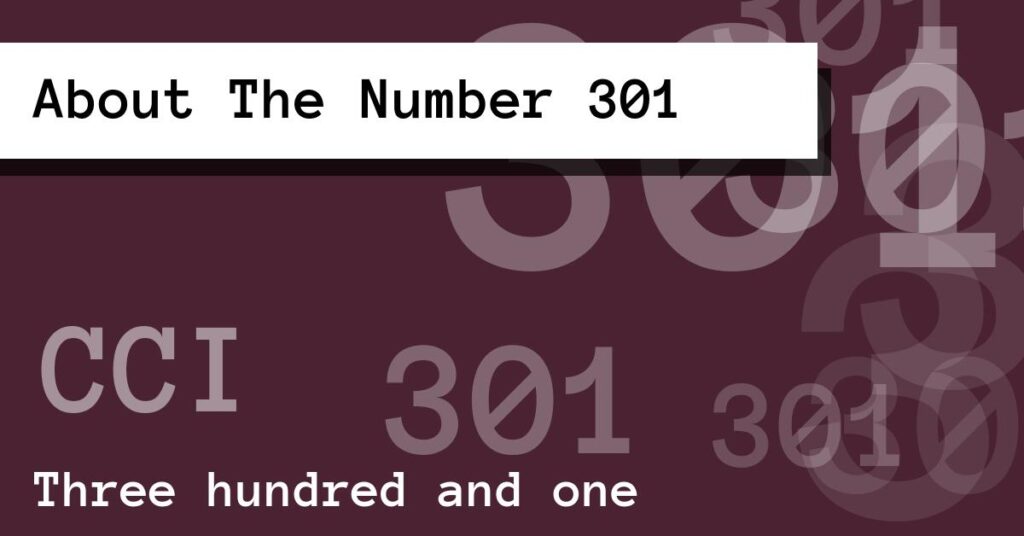 About The Number 301