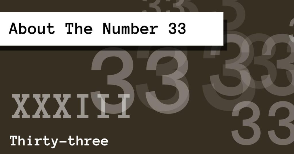 About The Number 33