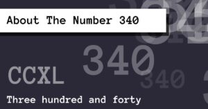 About The Number 340
