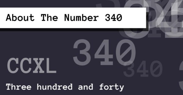 About The Number 340