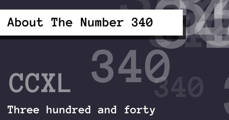 About The Number 340