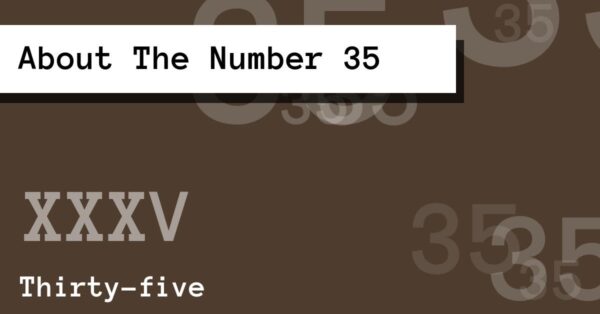 About The Number 35