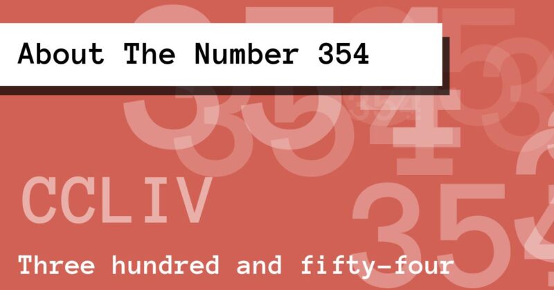 About The Number 354