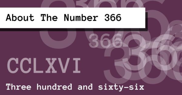 About The Number 366