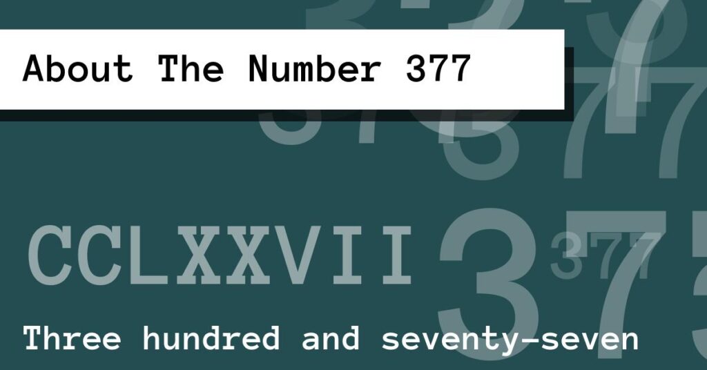 About The Number 377