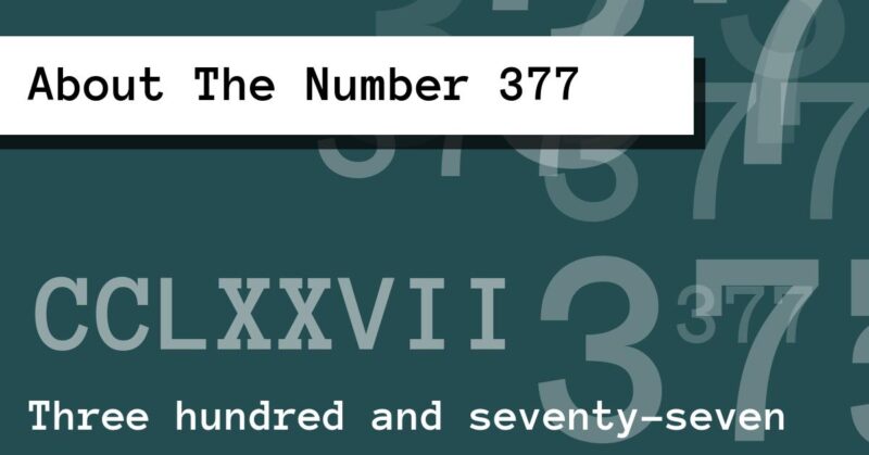 About The Number 377