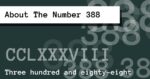 About The Number 388