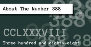 About The Number 388