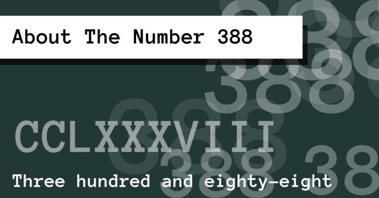 About The Number 388