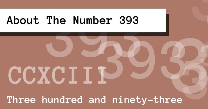 About The Number 393