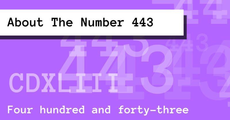 About The Number 443