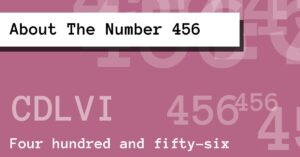 About The Number 456