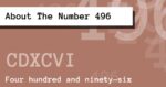 About The Number 496