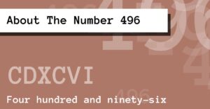 About The Number 496