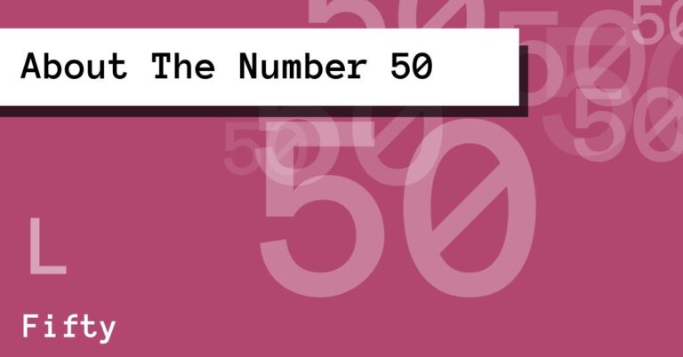About The Number 50