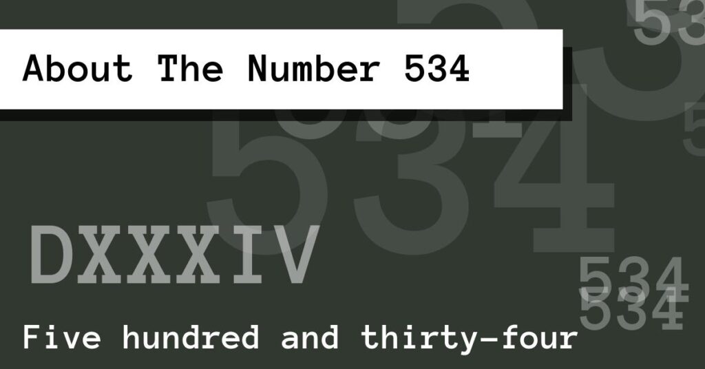 About The Number 534