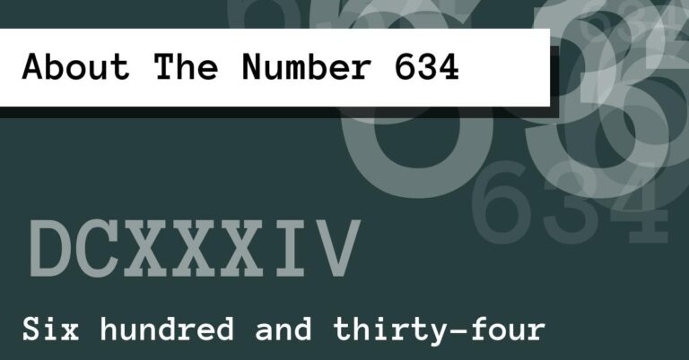 About The Number 634