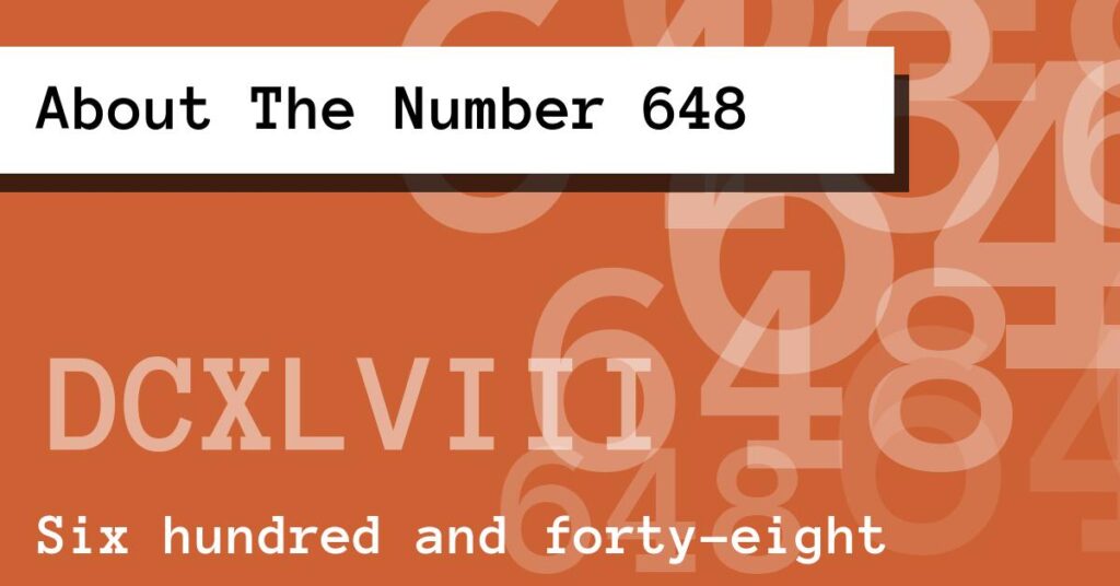 About The Number 648