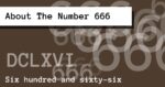 About The Number 666