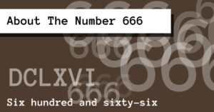About The Number 666