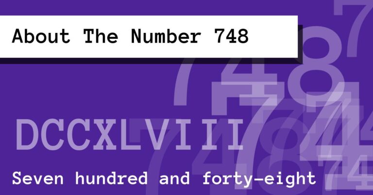 About The Number 748