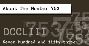 About The Number 753