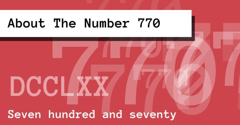 About The Number 770