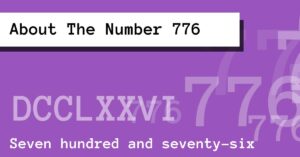 About The Number 776